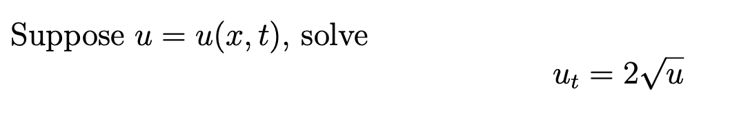 Solved Suppose u=u(x,t), ﻿solveut=2u2 | Chegg.com
