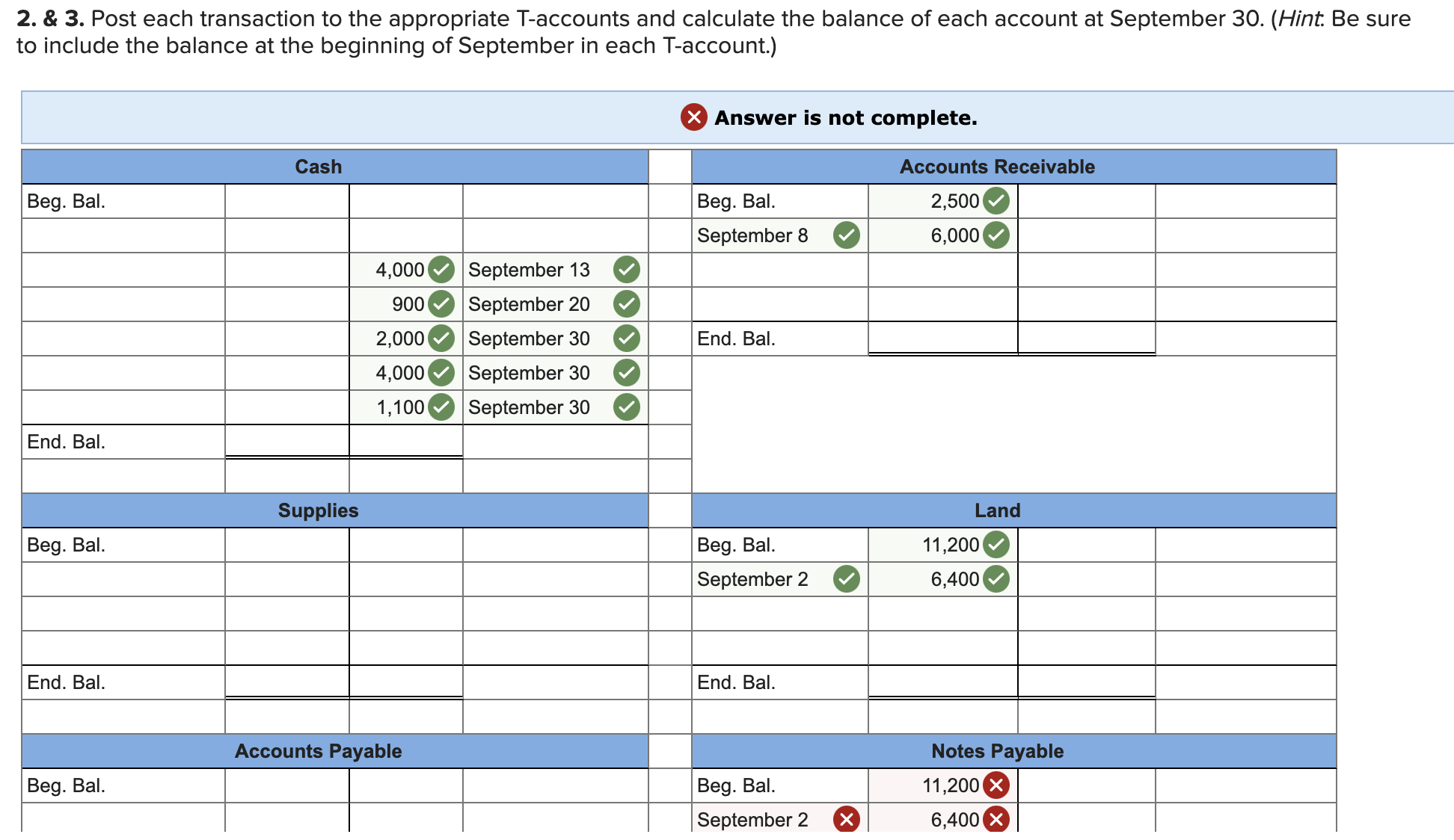 Solved 2. \& 3. Post each transaction to the appropriate | Chegg.com
