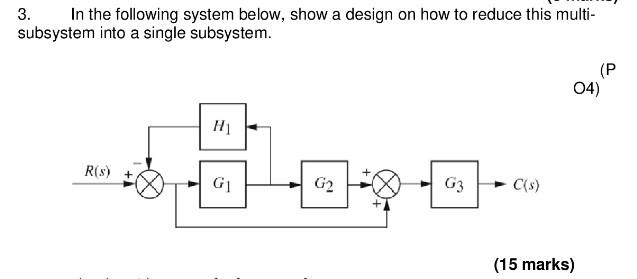 Solved 3. In the following system below, show a design on | Chegg.com