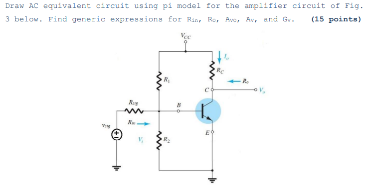 Solved Draw AC equivalent circuit using pi model for the | Chegg.com