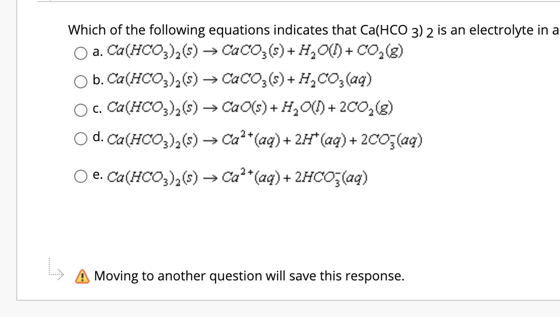 Solved Which of the following equations indicates | Chegg.com
