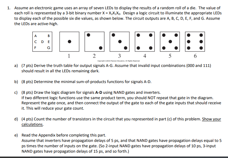 Solved Assume an electronic game uses an array of seven LEDS | Chegg.com