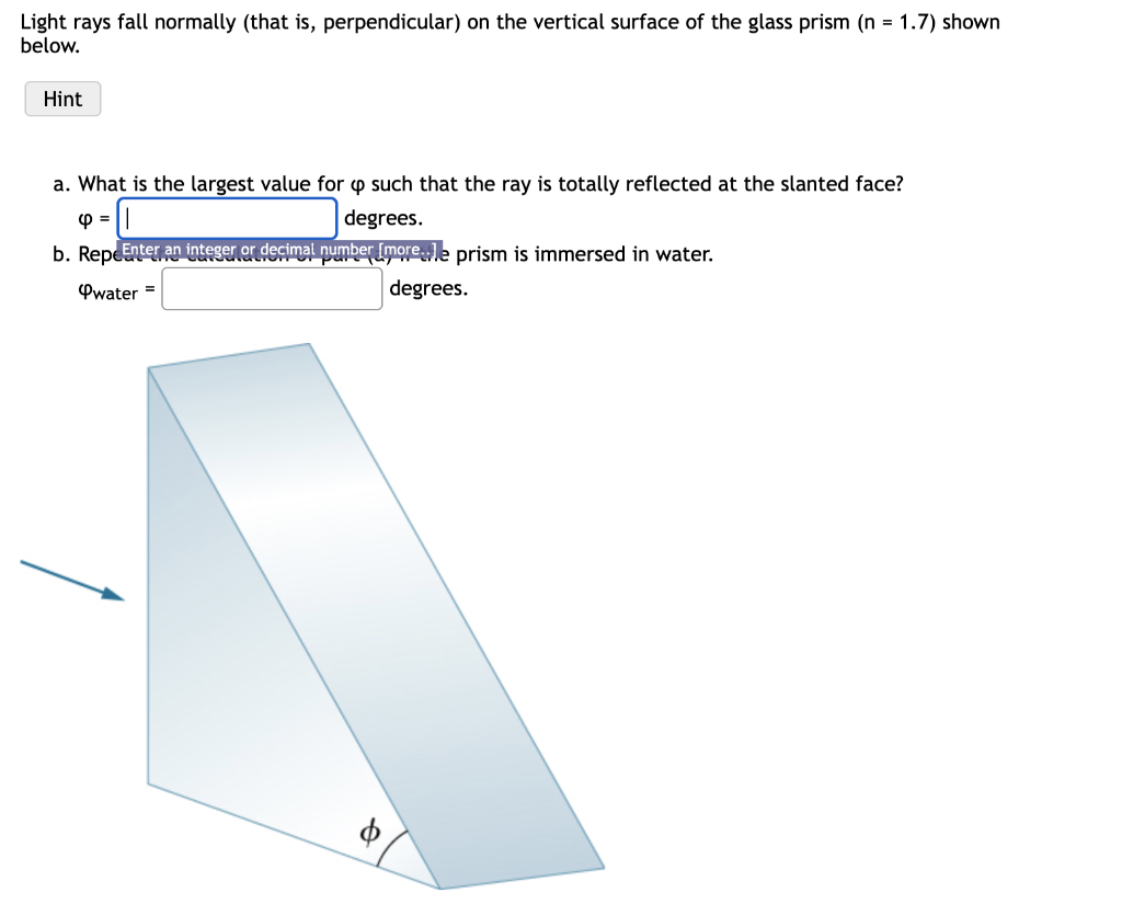 Solved Light rays fall normally (that is, perpendicular) on | Chegg.com