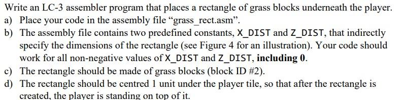 Solved Write an LC-3 assembler program that places a | Chegg.com
