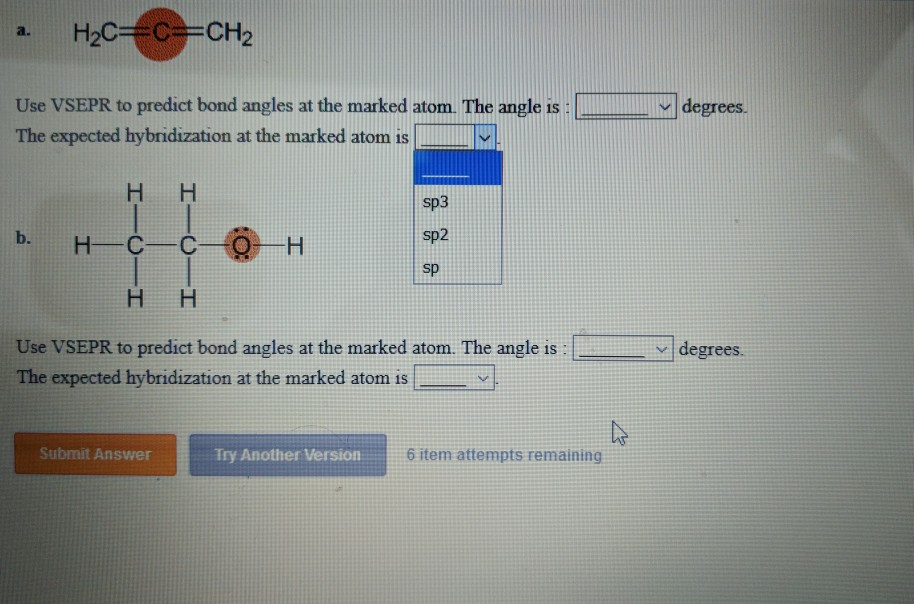 Solved Determine the bond angles around the indicated atom | Chegg.com