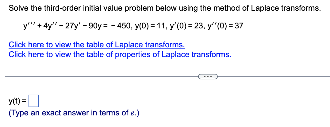 Solved Solve the third-order initial value problem below | Chegg.com
