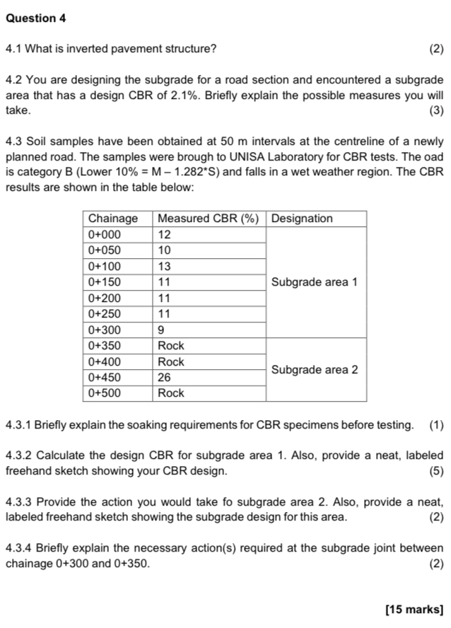 Solved \r\n\r\n\r\n4.1 What is inverted pavement structure? | Chegg.com