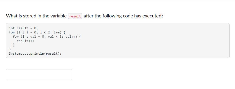 Solved What Is Stored In The Variable Result After The 