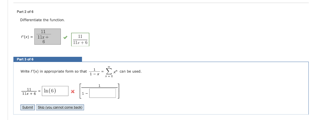 Solved Representation of Functions as Power Series Part 1 of | Chegg.com