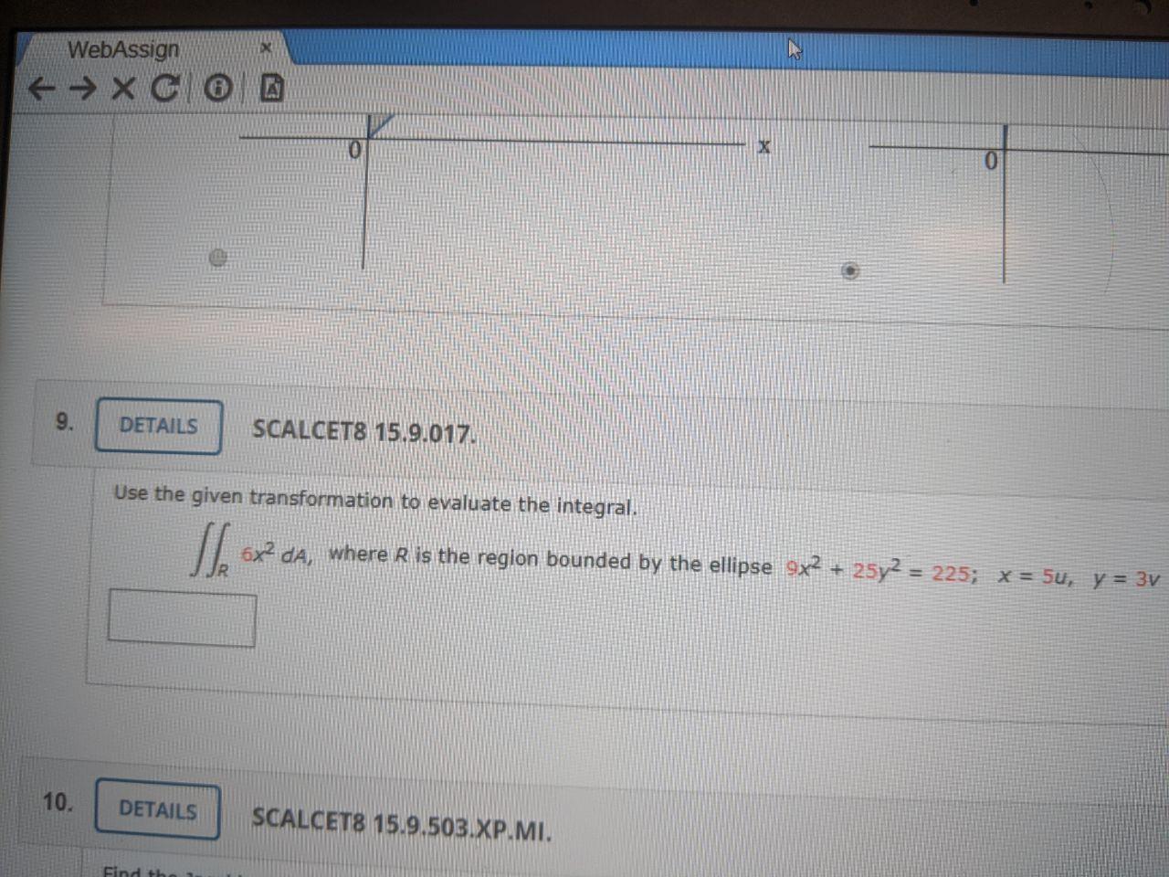 Solved WebAssign → X G 6 0 9. DETAILS SCALCET8 15.9.017 Use | Chegg.com