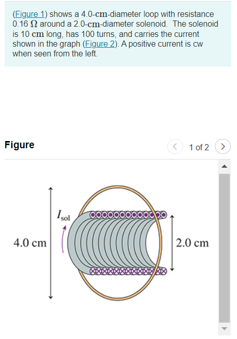 Solved (Figure 1) shows a 4.0-cm-diameter loop with | Chegg.com