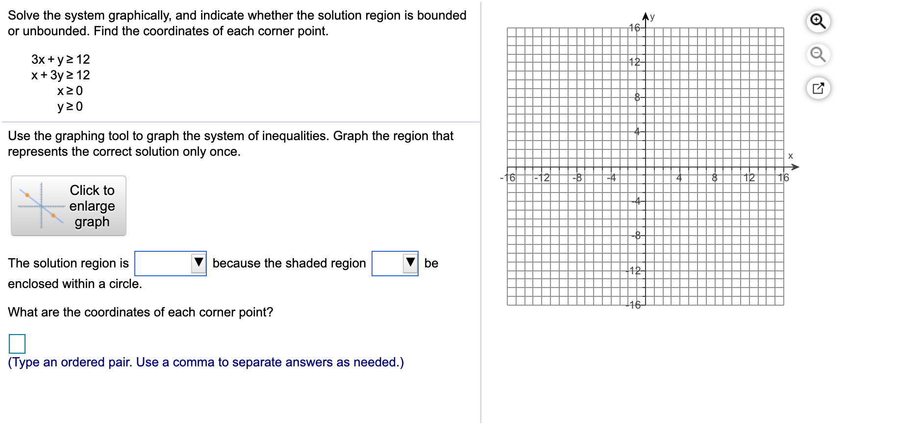 Solved Solve the system graphically, and indicate whether | Chegg.com