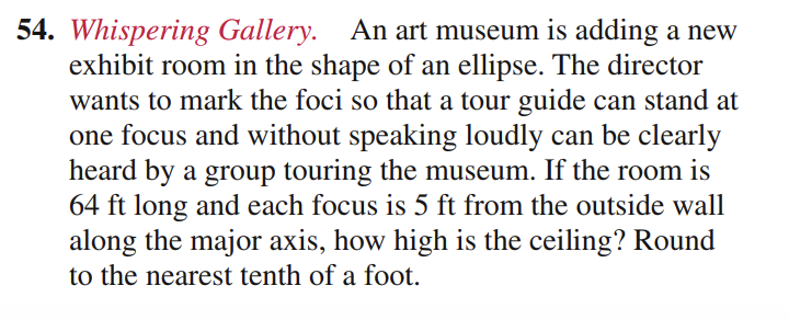 Solved 54. Whispering Gallery. An art museum is adding a new | Chegg.com