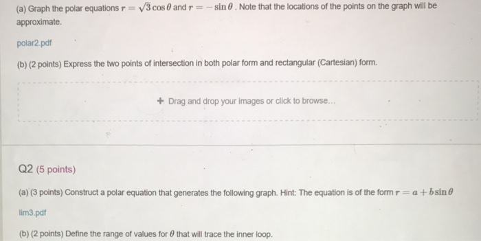 Solved Graph the polar equations r = Squareroot 3 cos theta | Chegg.com