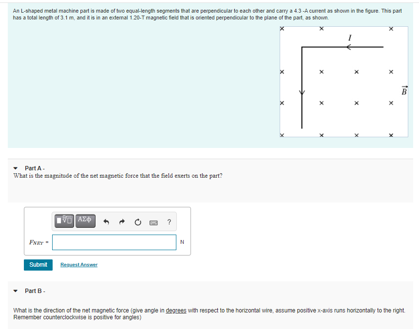 Solved An L-shaped metal machine part is made of two | Chegg.com