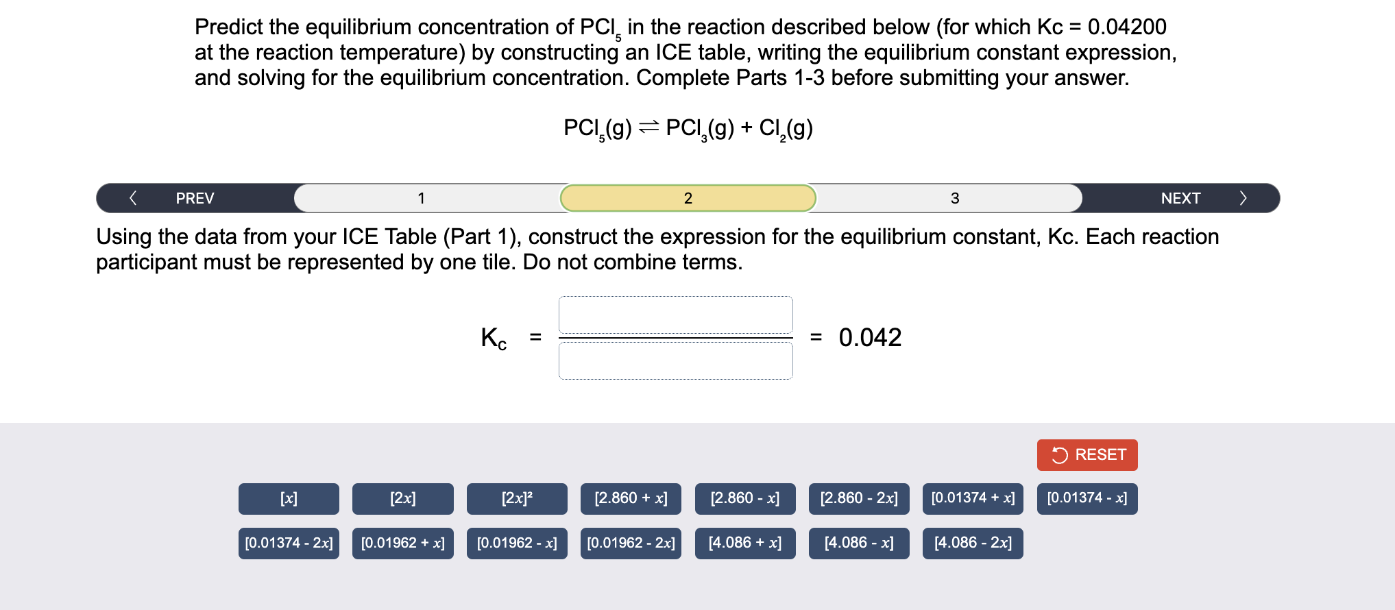 Solved Predict the equilibrium concentration of PCl5 in the | Chegg.com