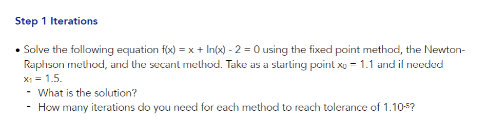 Solved - Solve the following equation f(x)=x+ln(x)−2=0 using | Chegg.com