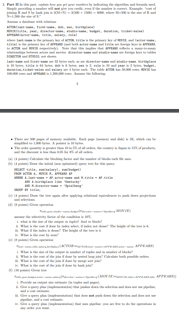 Solved 2. Part II In this part, explain how you get your | Chegg.com