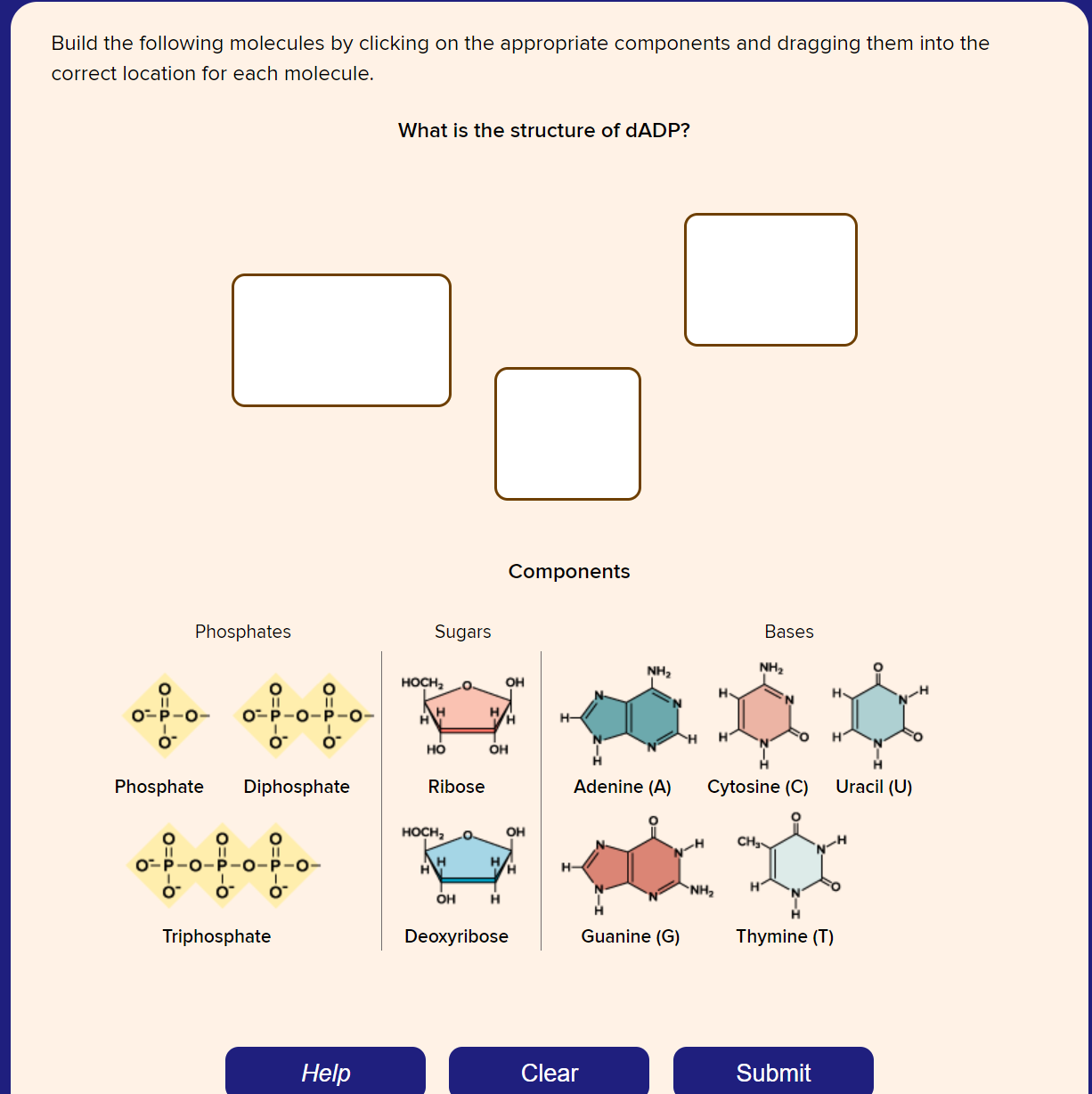 Solved Build the following molecules by clicking on the | Chegg.com