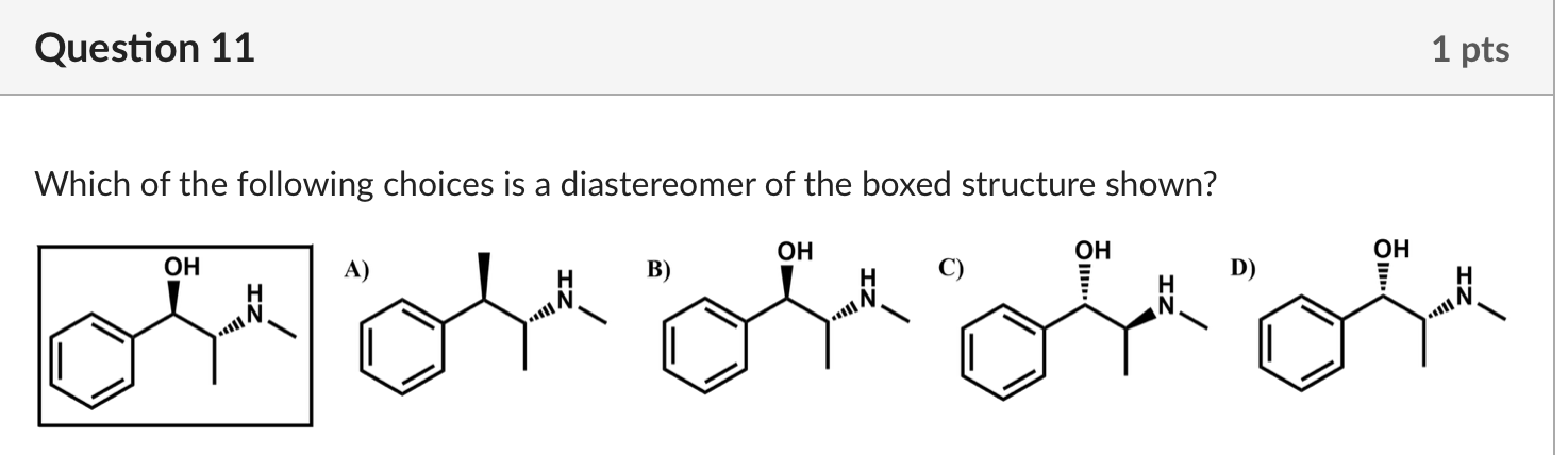 Solved Which of the following choices is a diastereomer of | Chegg.com