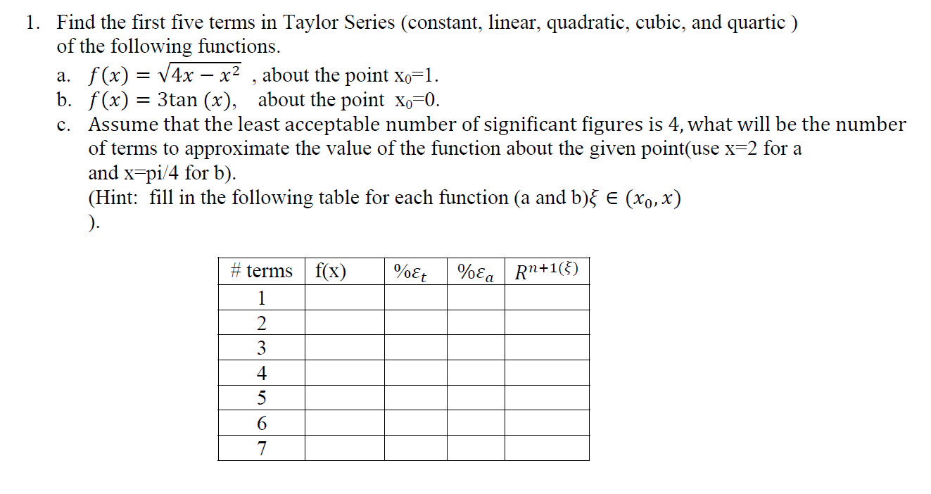 Solved Numerical Method Programming help with part c of the | Chegg.com