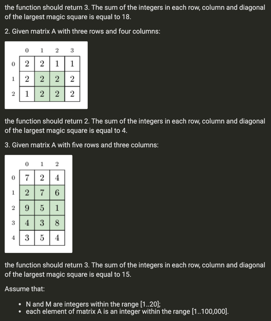 Solved A Magic Square Of Size K Is A Kk Square Grid Fill