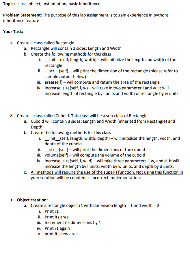 Solved Topics: class, object, instantiation, basic | Chegg.com
