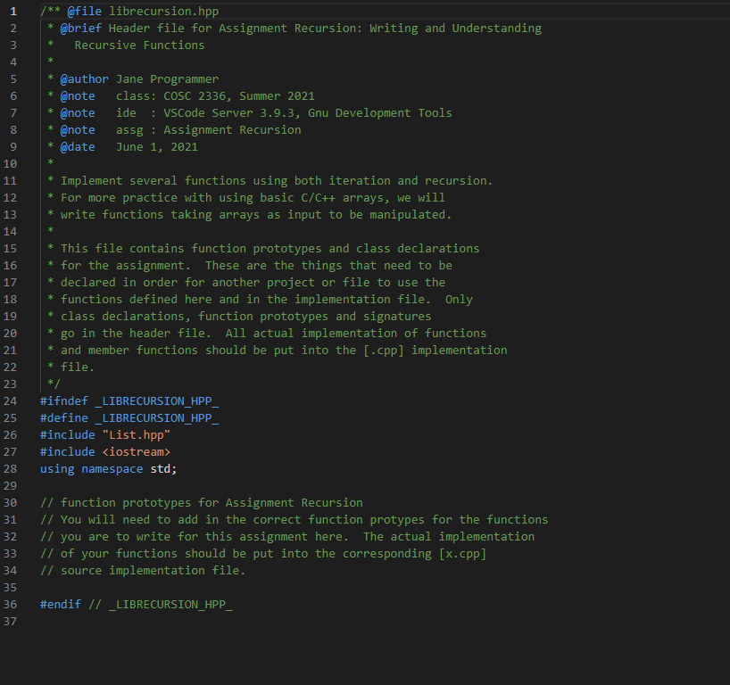 Solved х 28 37 List.hpp include > 6 List.hpp > ... class | Chegg.com