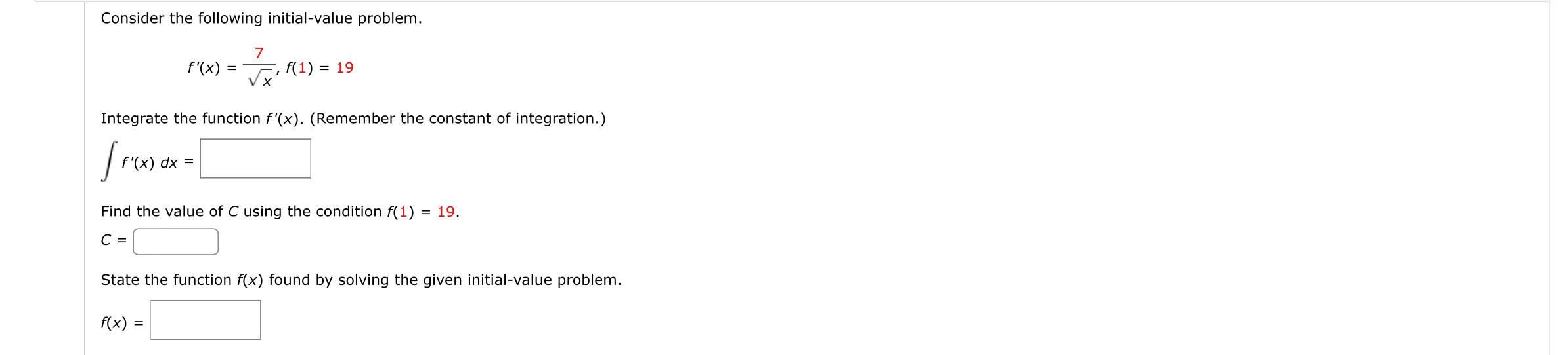 Solved Consider The Following Initial Value Problem 0591