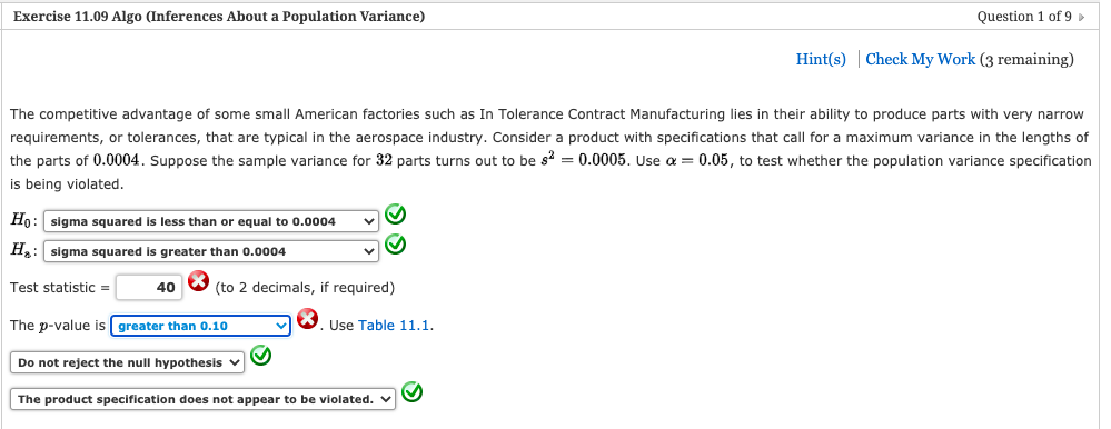 Solved Exercise 11.09 Algo (Inferences About a Population | Chegg.com