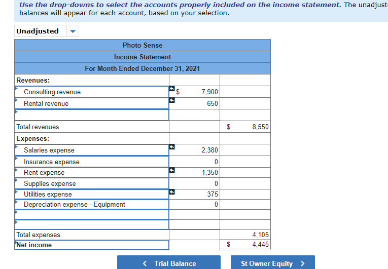 For each adjustment, indicate the income statement | Chegg.com