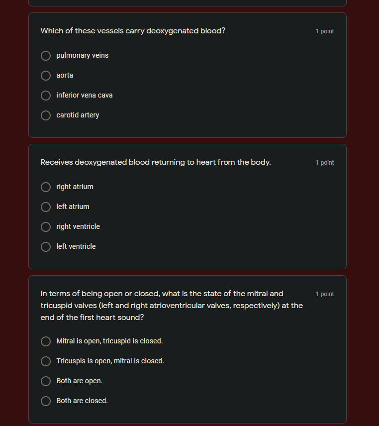 Solved Which of these vessels carry deoxygenated blood? 1 | Chegg.com