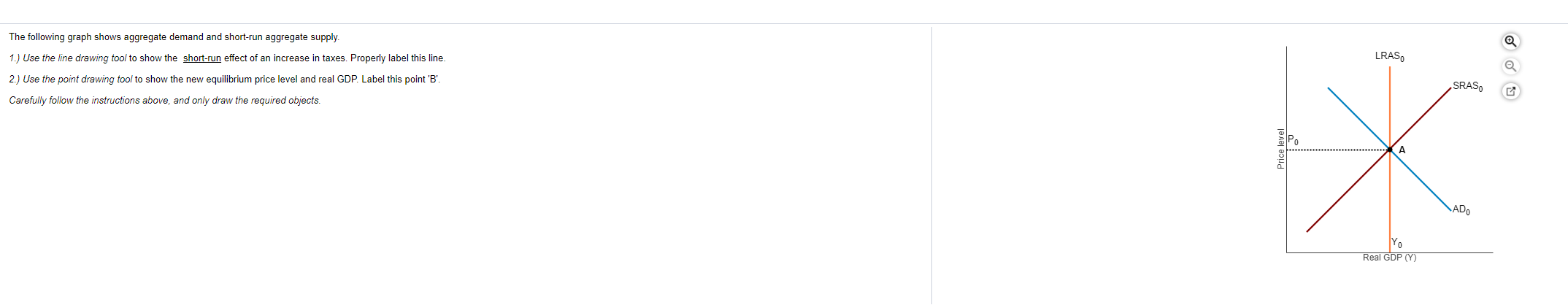 Solved The following graph shows aggregate demand and | Chegg.com
