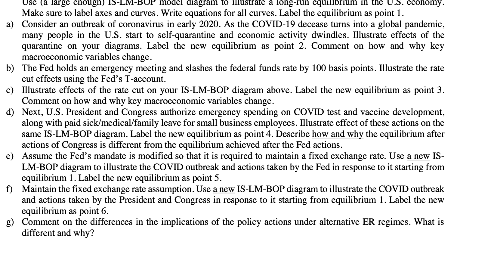 Solved Use (a large enough) IS-LM-BOP model diagram to | Chegg.com