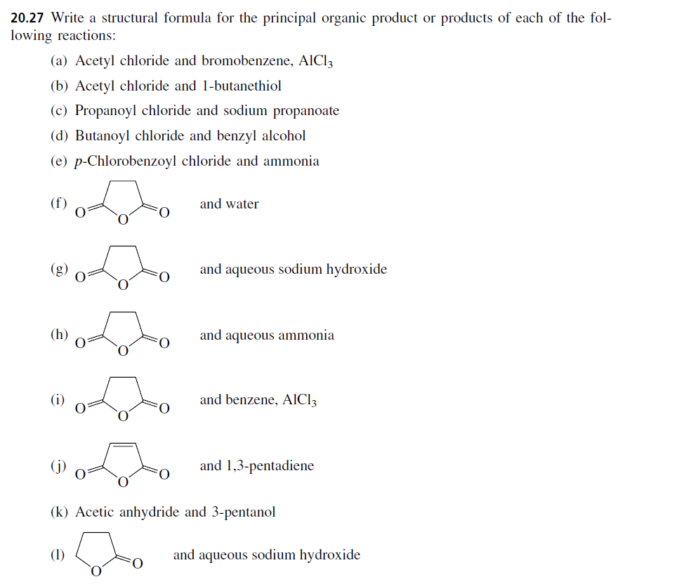 Solved 20.27 Write a structural formula for the principal | Chegg.com