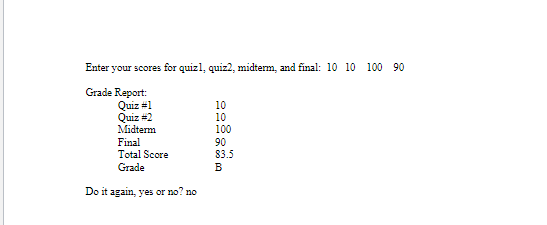 Solved a Grade Report Write a grading program for a college | Chegg.com
