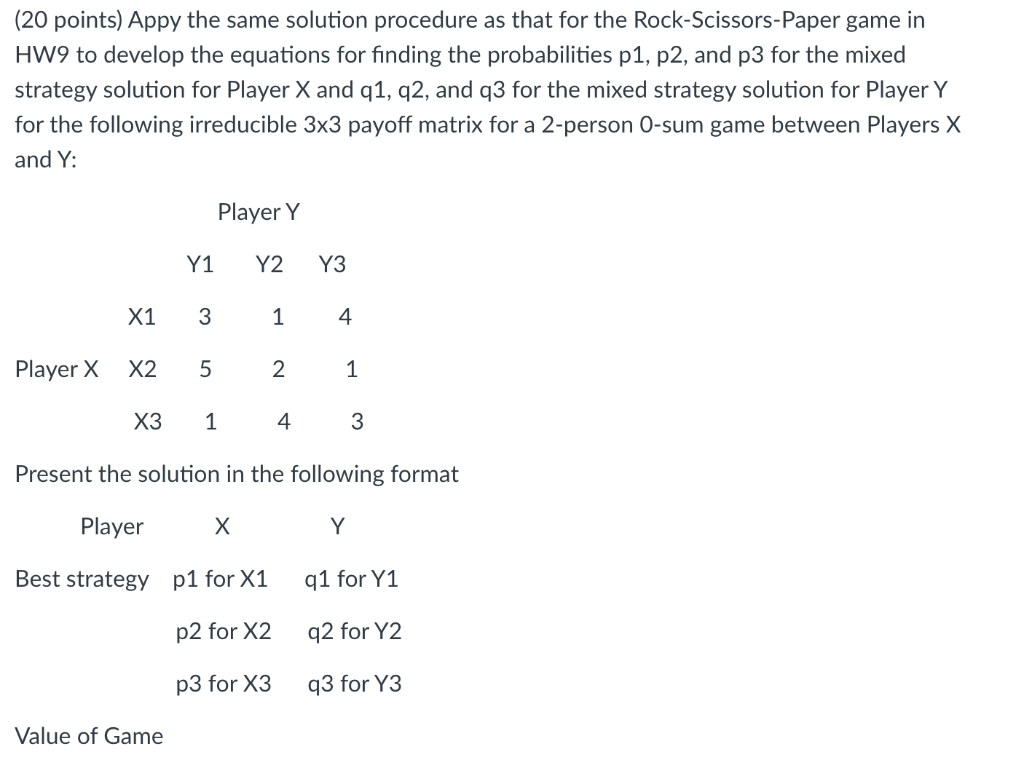 Solved (20 points) Appy the same solution procedure as that | Chegg.com