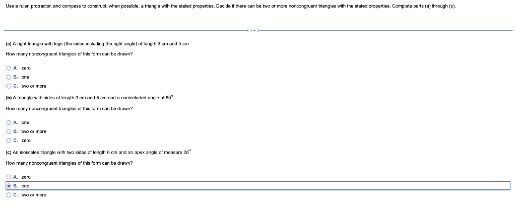 Solved Use a ruler, protractor, and compass to construct, | Chegg.com