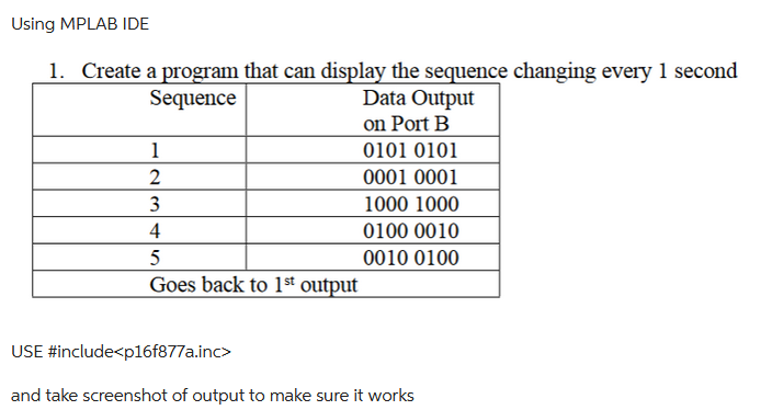 Solved Add delay code here so that it shows up in port B | Chegg.com