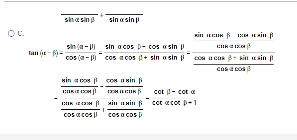 Solved sinαsinβ+sinαsinβ | Chegg.com