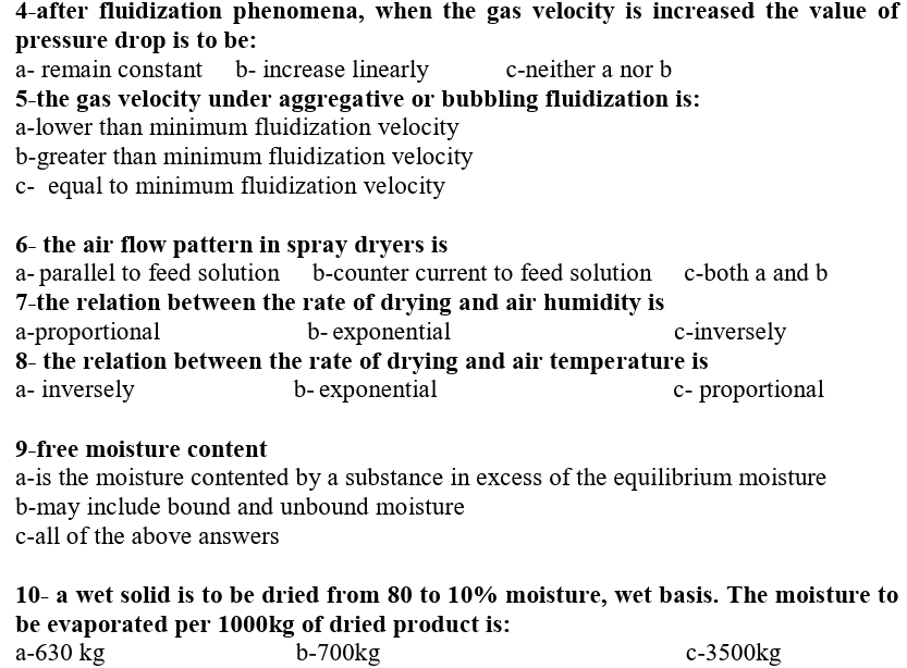 Solved 4-after fluidization phenomena, when the gas velocity | Chegg.com