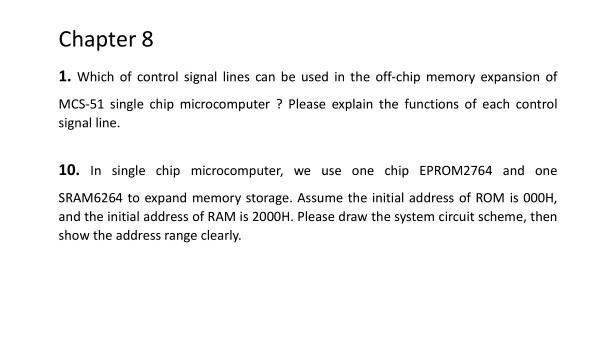 Solved Chapter 8 1. Which of control signal lines can be | Chegg.com