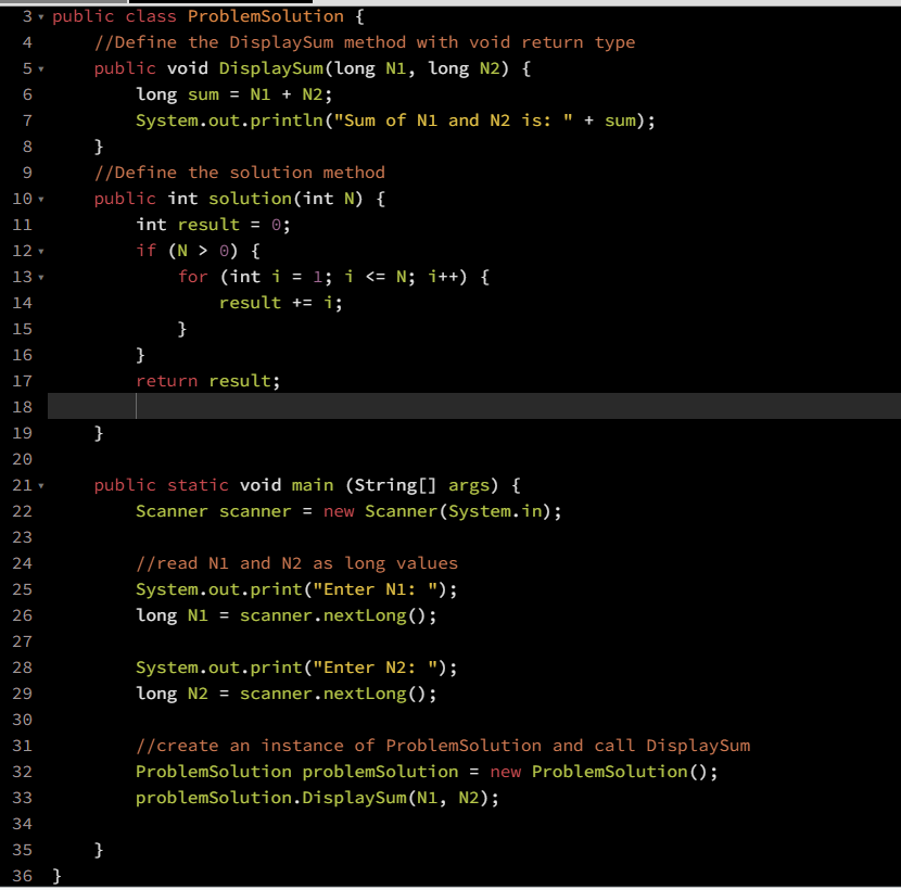 Solved Given a function "DisplaySum" to calculate and | Chegg.com