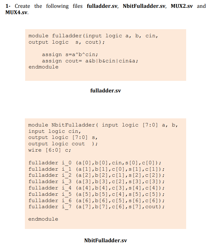 Project is to design an Arithmetic Logic Unit (ALU) | Chegg.com