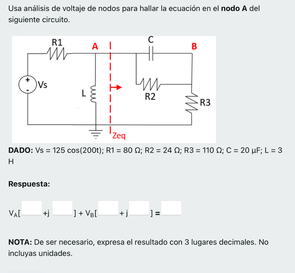 Solved Use Node Voltage Analysis To Find The Equation At 4866