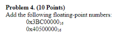 Solved Problem 4. (10 Points) Add the following | Chegg.com