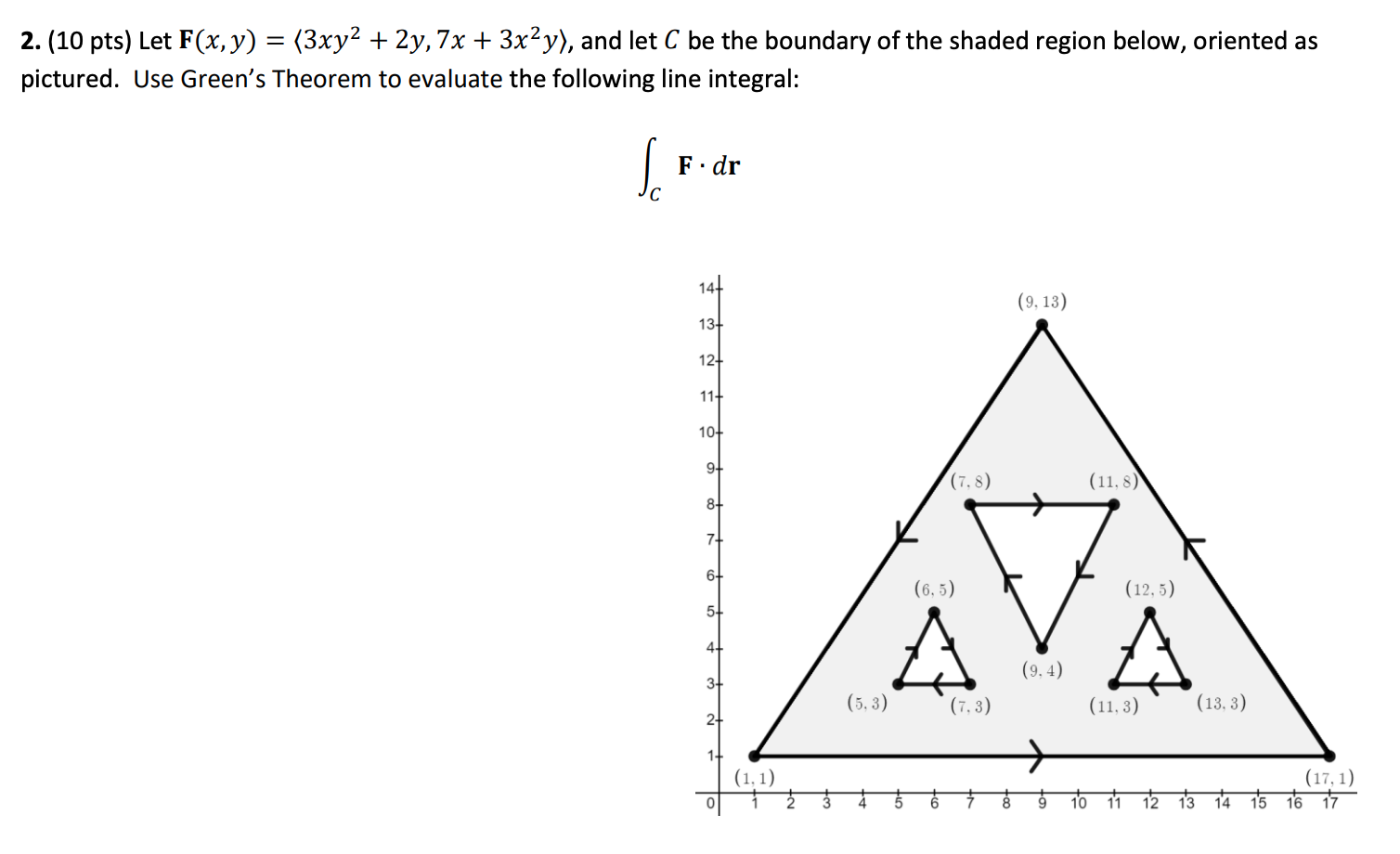 Solved 2 10 Pts Let F X Y 3xy2 2y 7x 3x2y And
