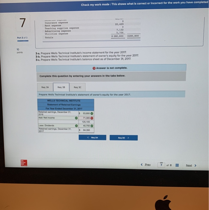 Solved Check my work mode : This shows what is correct or | Chegg.com