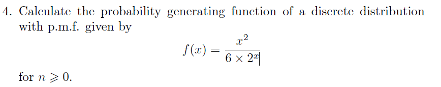 Solved Calculate the probability generating function of a | Chegg.com
