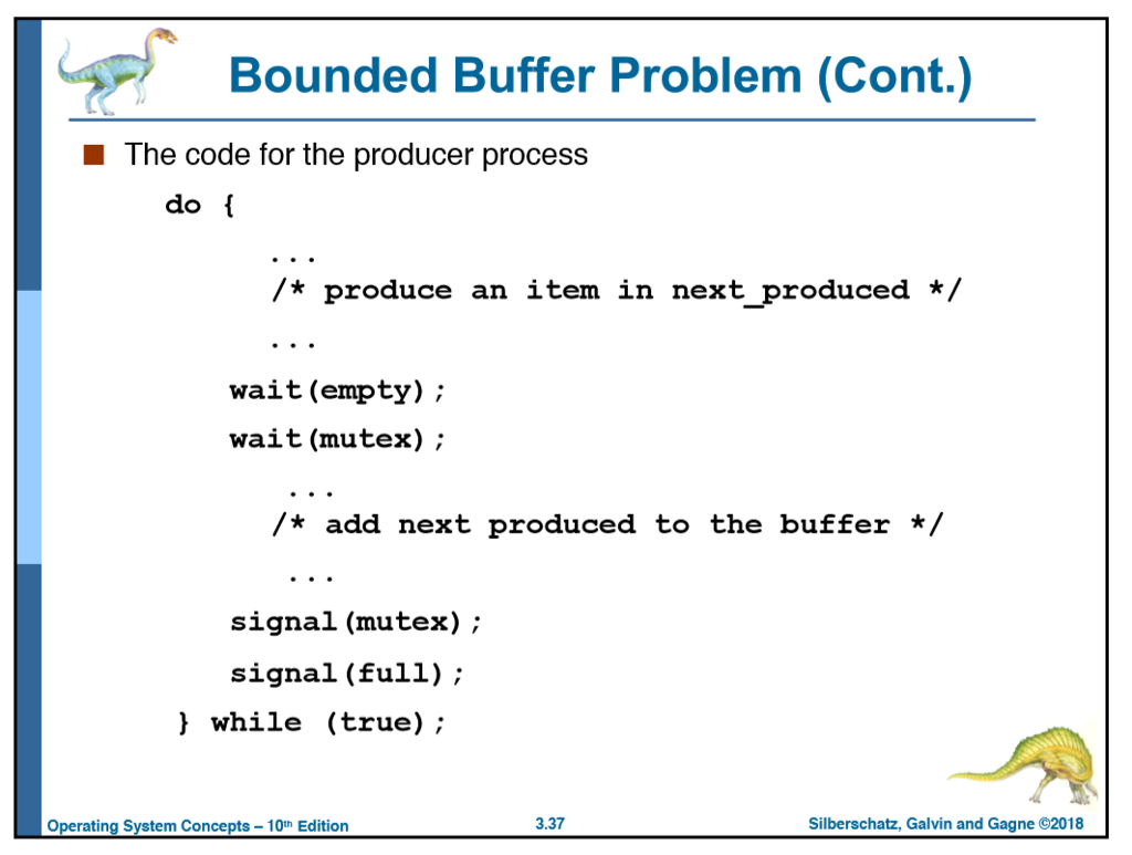 Solved Problem C. Solving the Bounded Buffer problem: | Chegg.com